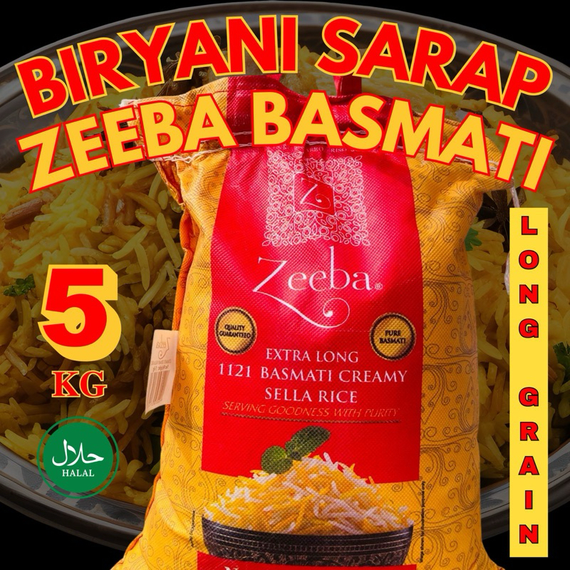 Zeeba Extra Long Basmati Rice 5Kg | Shopee Philippines