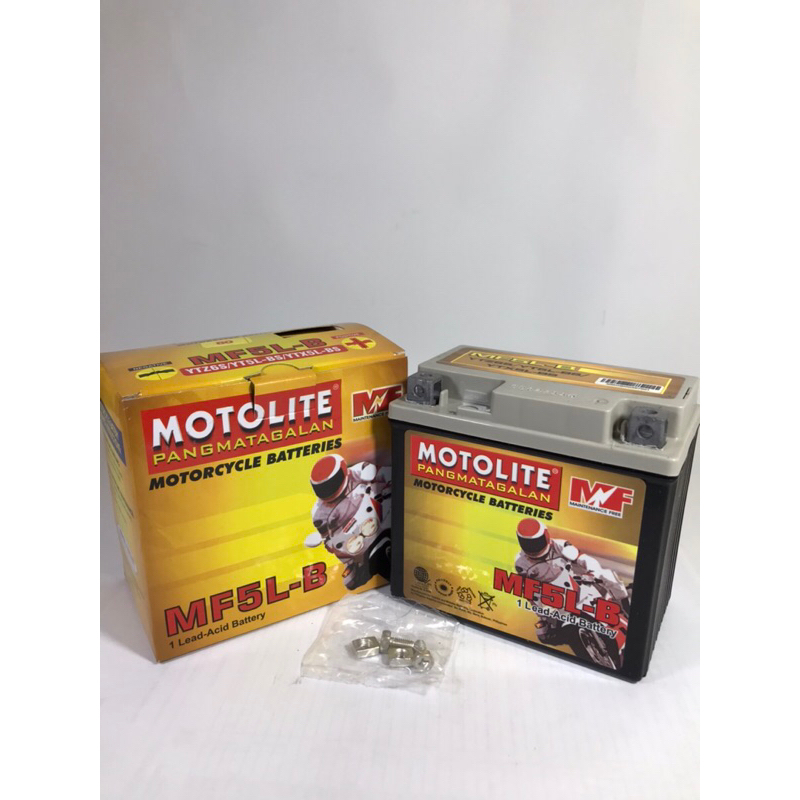 Motolite Motorcycle Battery MF5L-BS / YTX5L / YTZ6S Short CLICK ...