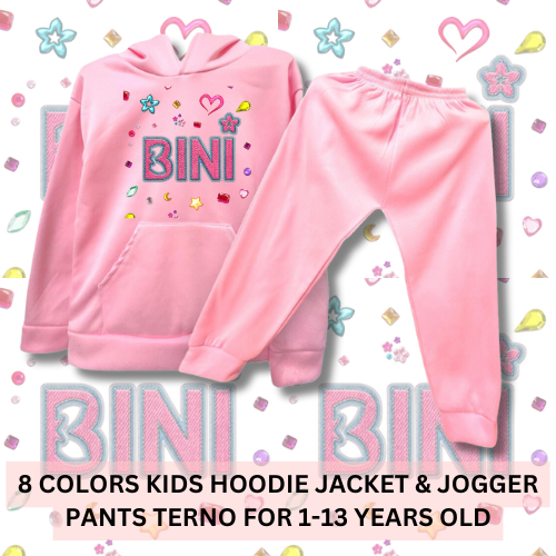 Bini Merch Kids 2in1 Terno Hoodie Jacket & Jogger Pants Set Coords Long ...