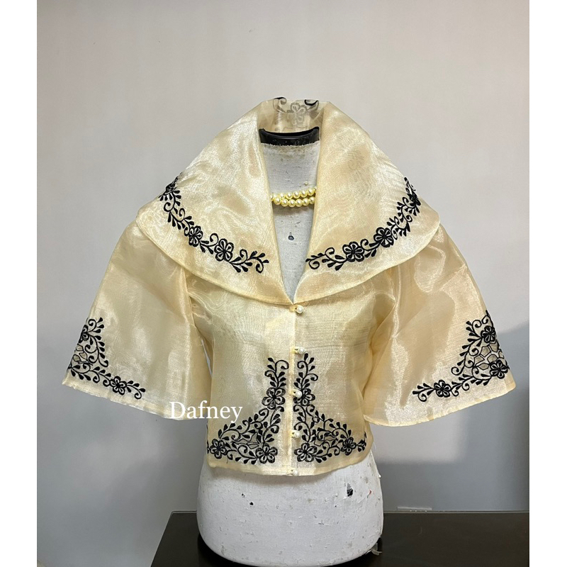 Maria Clara Filipiniana Black Burda | Shopee Philippines