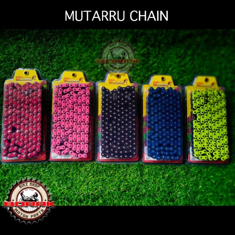 Mutarru Chain Universal 428H-130L (Black/Red/Blue/Pink/Green) | Shopee ...