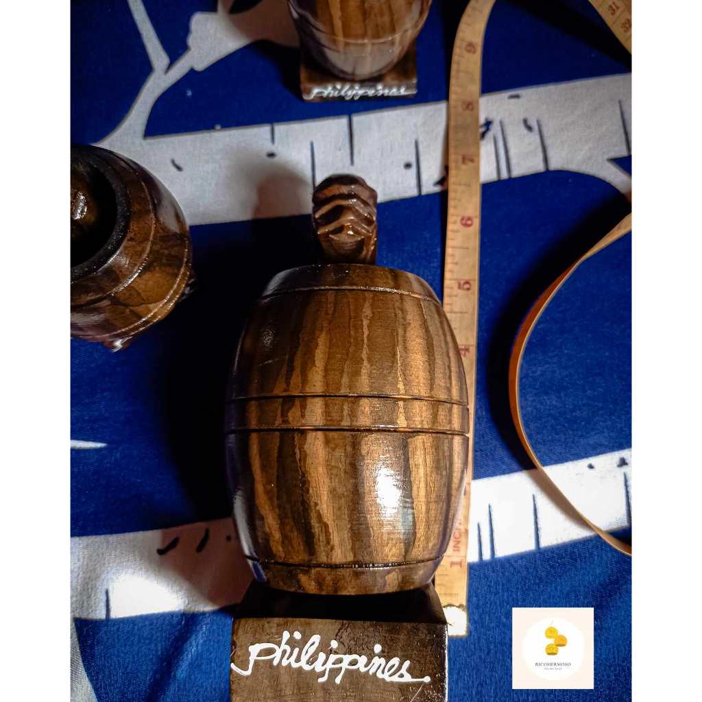 Wooden Barrel Man Philippines // Dark Color Available (Souvenir ...