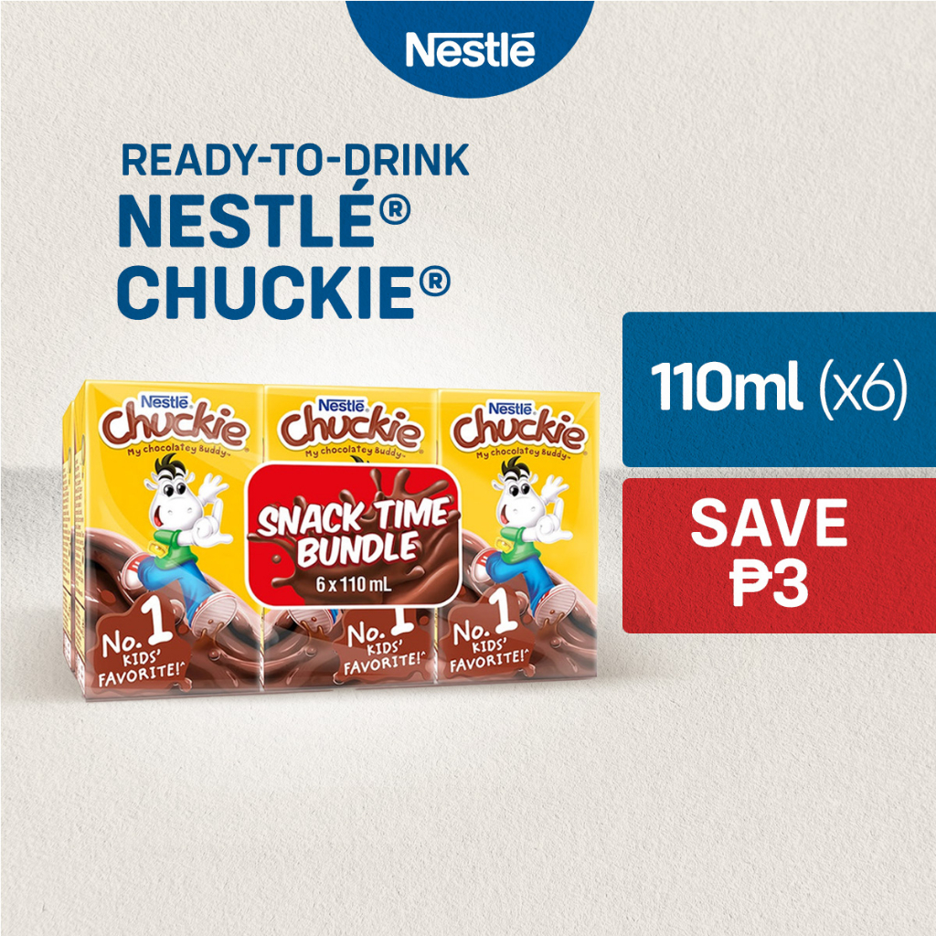 Chuckie Chocolate Flavoured Milk 110ml - Pack of 6 | Shopee Philippines