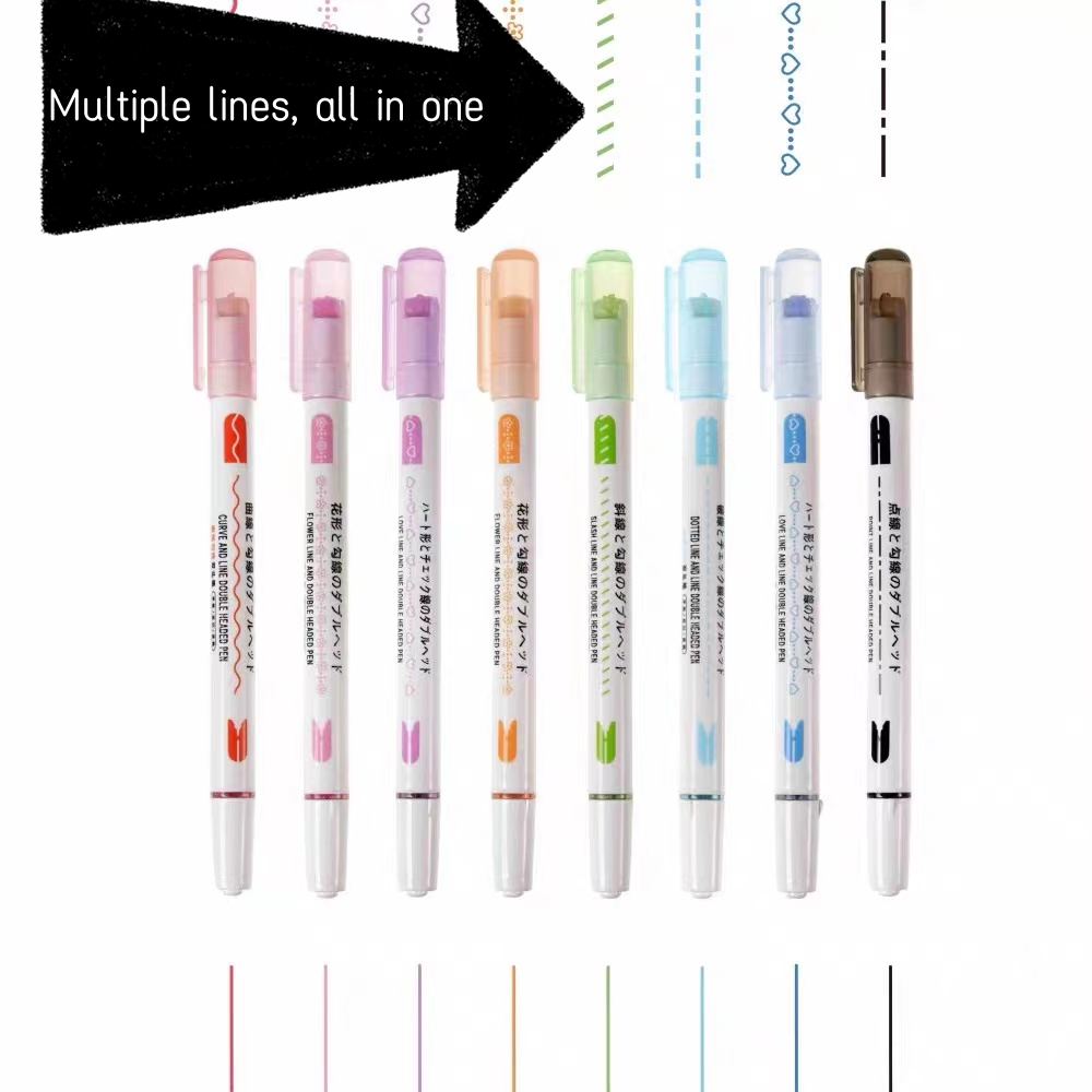 3/6PCS Curve Pen Flower-shaped Outline Pen Quick-drying ...