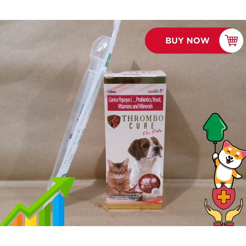 Thrombo Cure for Dogs and Cats 120ml with FREE Syringe | Shopee Philippines