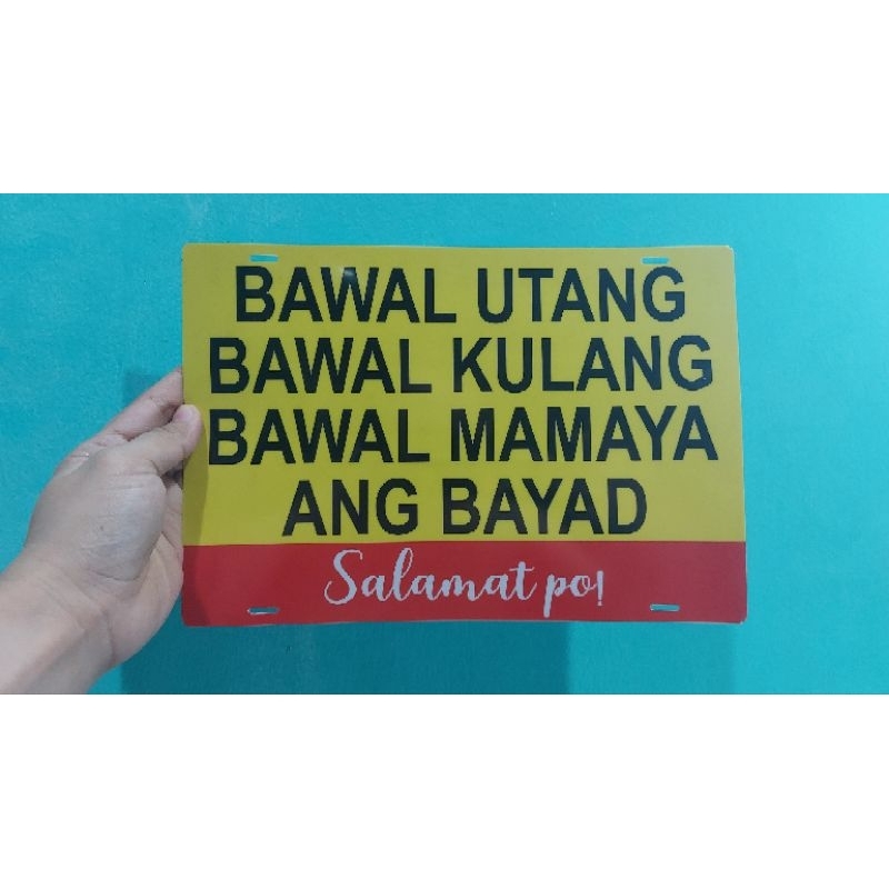 BAWAL UTANG PVC Signage | Shopee Philippines