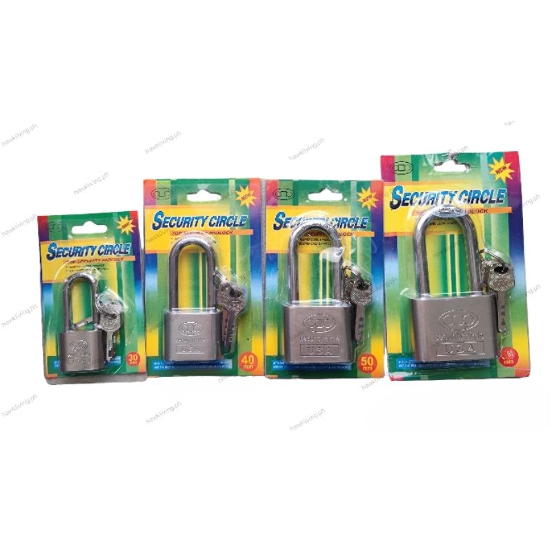 Square circle padlock heavyduty short and long shackle (30mm,40mm,50mm ...