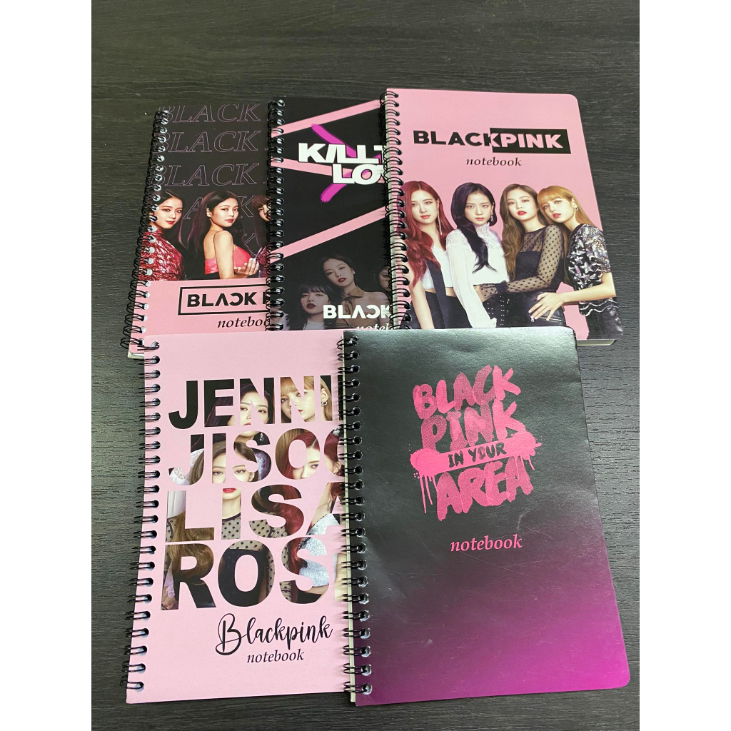 BLACKPINK SPIRAL NOTEBOOK and FLORAL FLOWERS (80leaves) | Shopee ...