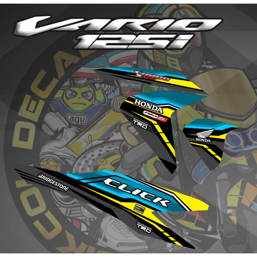 HONDA CLICK 125 STRIP DECALS 4 BIKCOL DECALS | Shopee Philippines