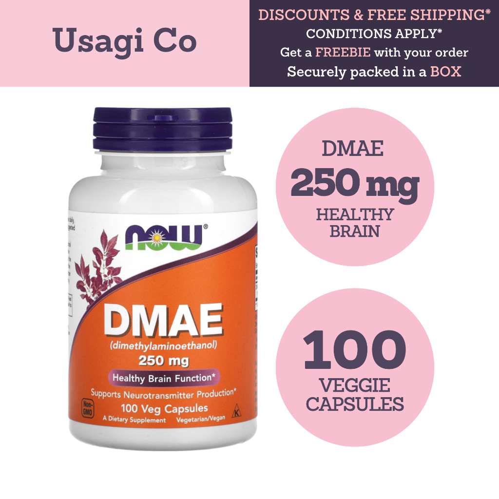 NOW Foods, DMAE, 250 mg, 100 Veg Capsules | Shopee Philippines