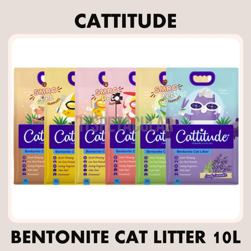 Cattitude Bentonite Cat Litter 10L Lovely Lavender Perico Coffee ...