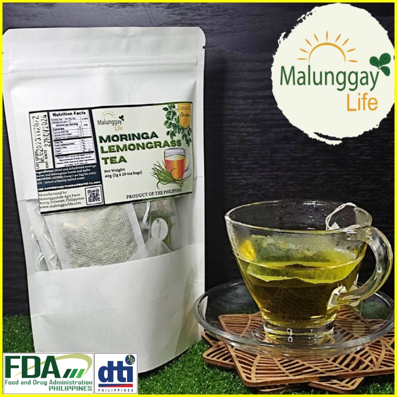 Malunggay Lemongrass Tea (20pcs)/Pure Locally-Grown/Farm-grown Natural ...
