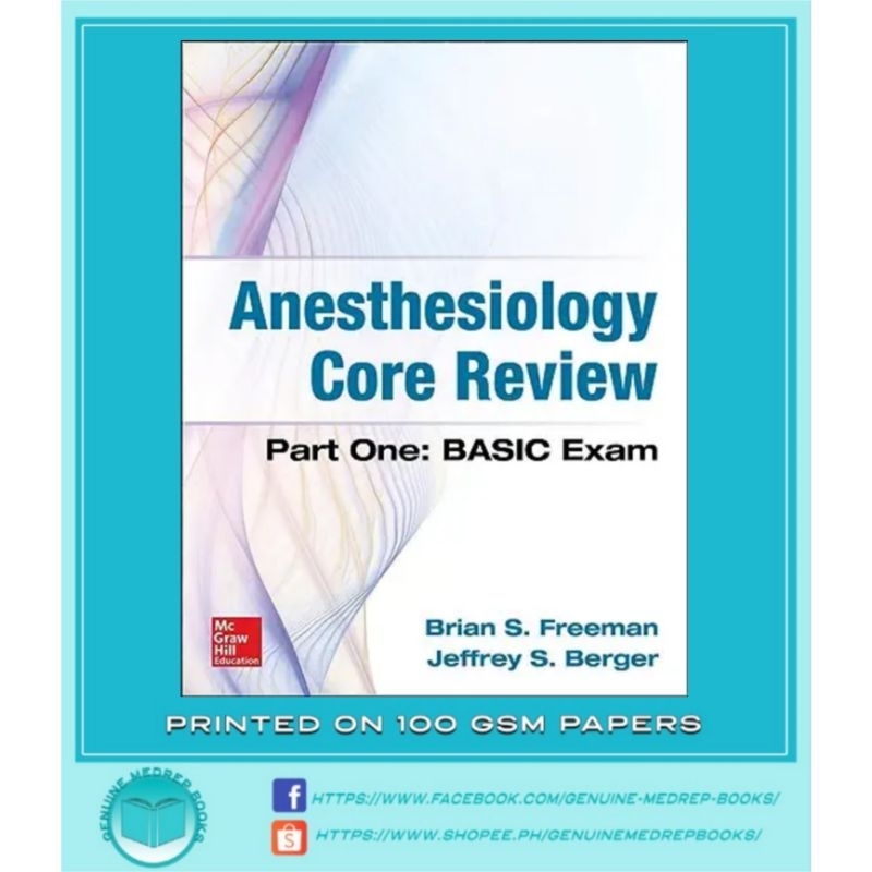 ANESTHESIOLOGY CORE REVIEW PART 1 & 2 ADVANCED EXAM | Shopee Philippines