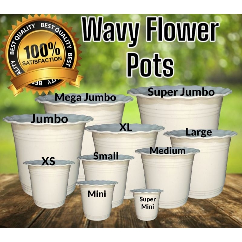 Wavy Flower Pots for Sale | Classy | Durable | Rubberized. Great for ...