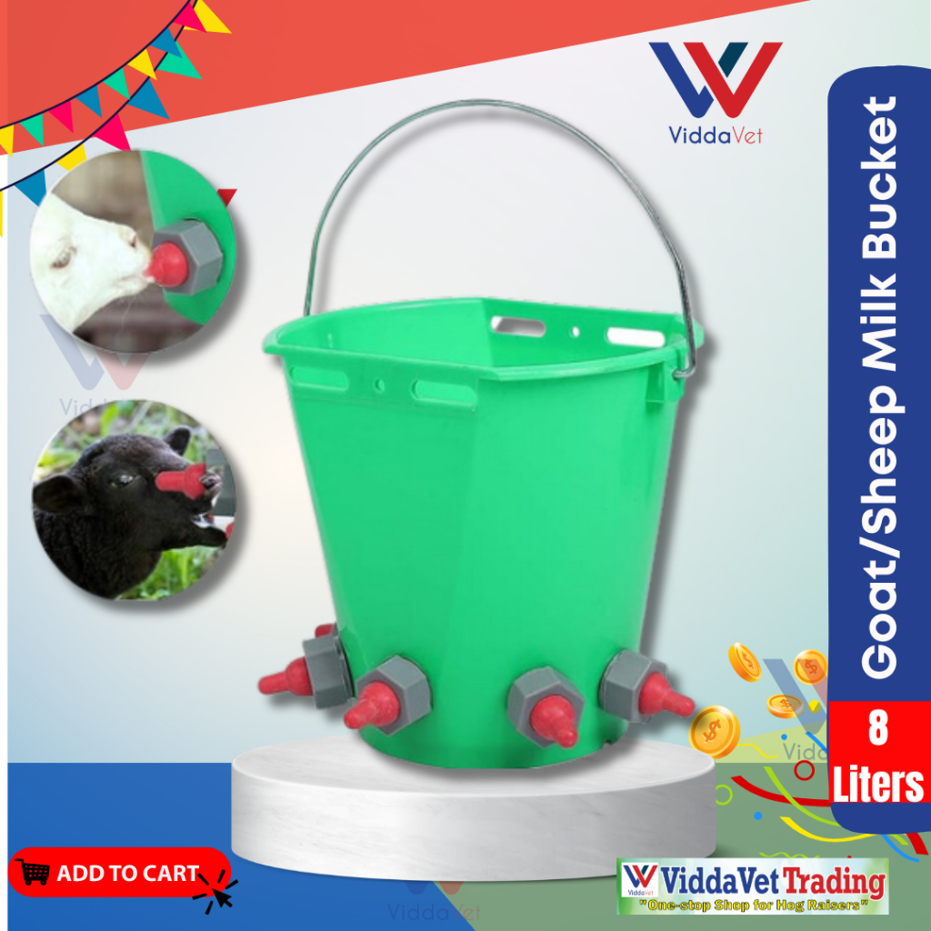 8L Goat milk bucket 5 nipples 8L Sheep milk feeding bucket 5 nipples ...