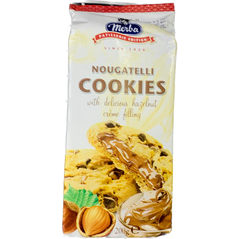 MERBA DARK CHOCOLATE & HAZELNUT COOKIES 200G | Shopee Philippines