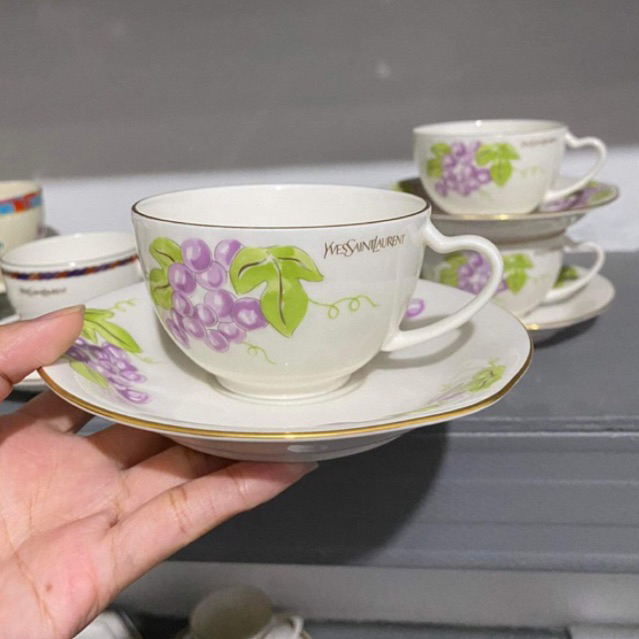 YSL COFFEE CUP AND SAUCER | Shopee Philippines