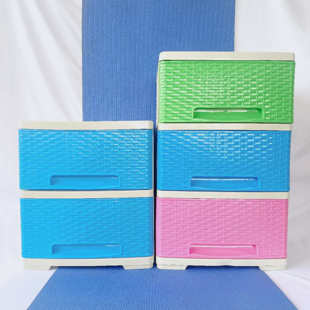 LUCKY-SHARON Rattan Drawer Durabox Drawer Clothes Organizer | Shopee ...