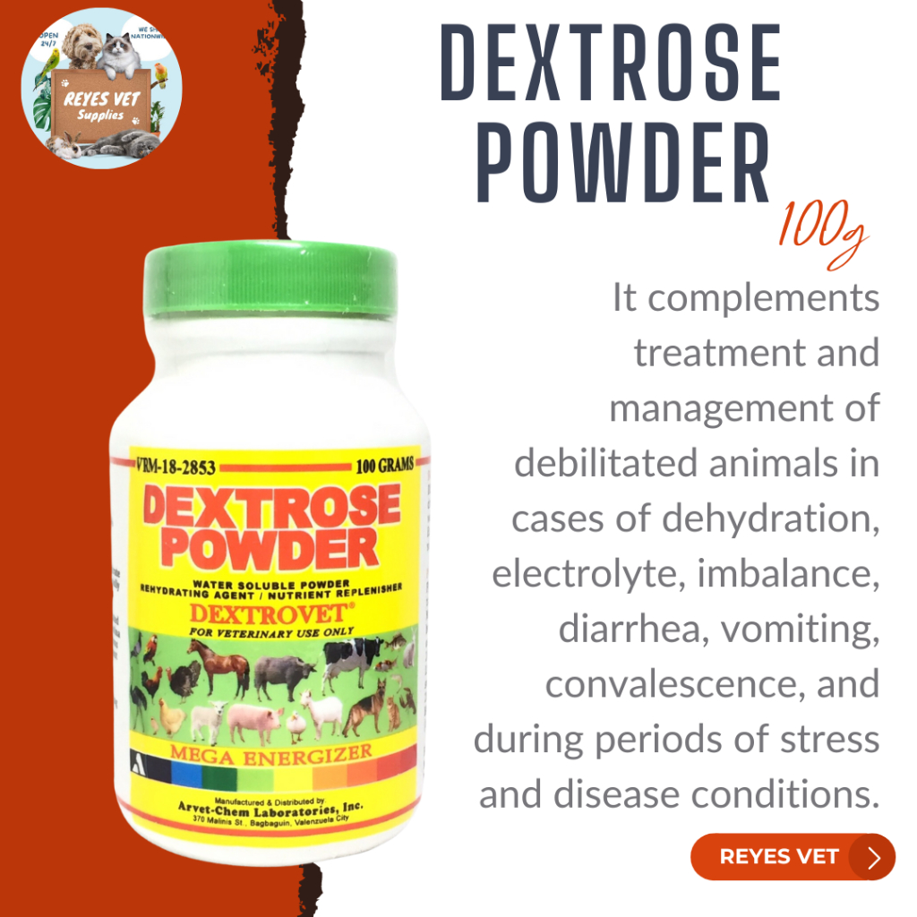 [VET SUPPORT] 100g DEXTROSE POWDER (DEXTROVET) WATER SOLUBLE POWDER ...