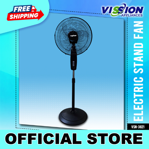 Vission Industrial Stand Fan | 16" Banana Blade | Strong Wind | Fast ...