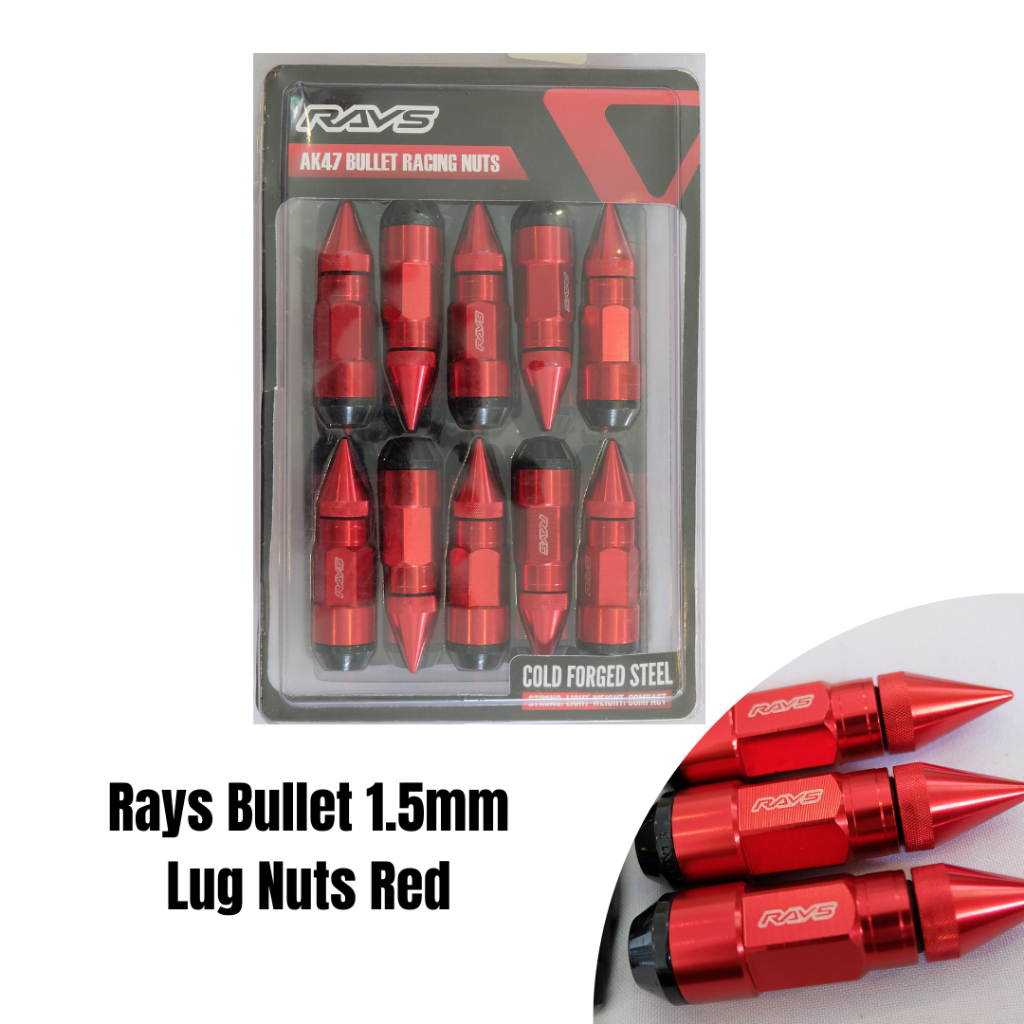 Rays AK47 Bullet Racing Nuts 1.5mm Red | Shopee Philippines