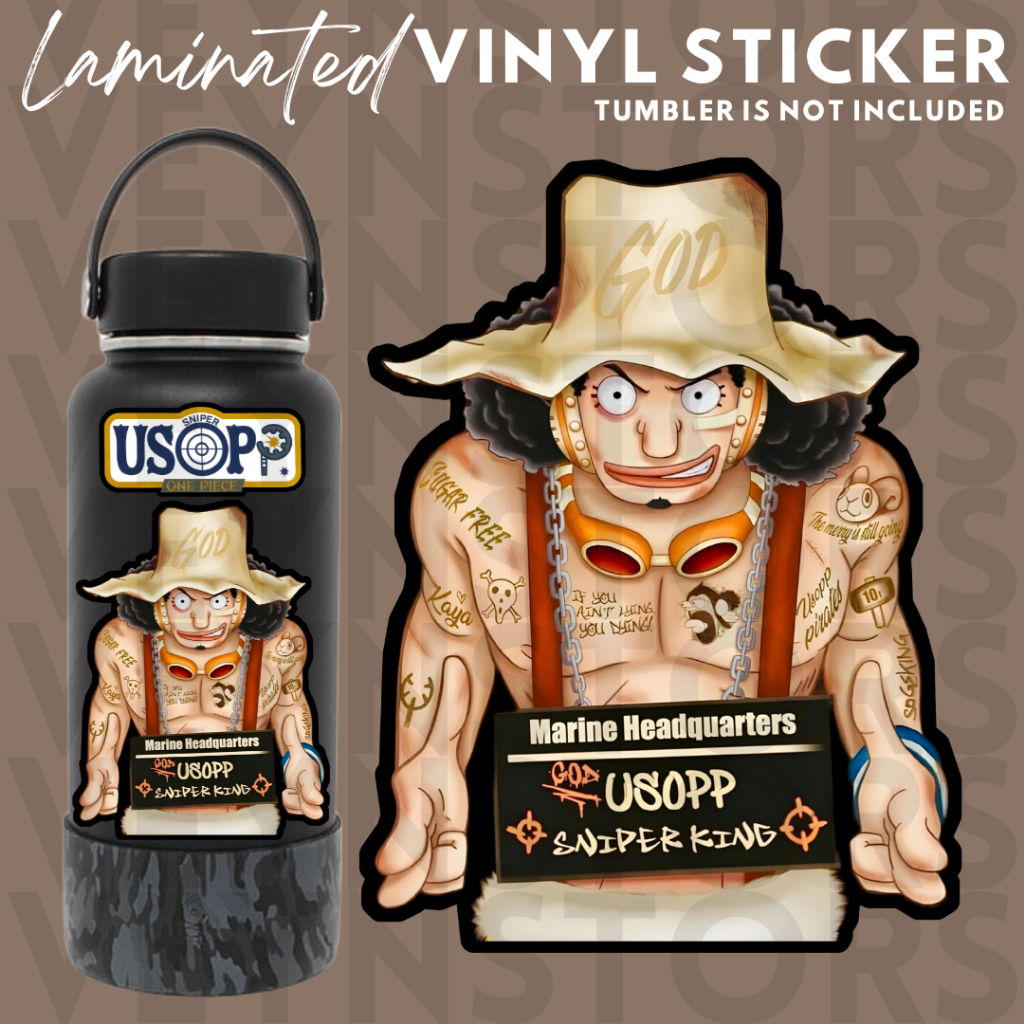 ONE PIECE GOD USOPP LAMINATED VINYL STICKER | Shopee Philippines