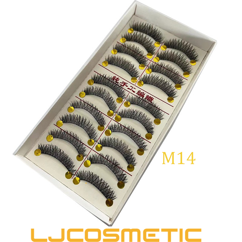 10 pair M14 FALSE EYELASHES TAIWAN LASHES AND EYELASHE GLUE | Shopee ...