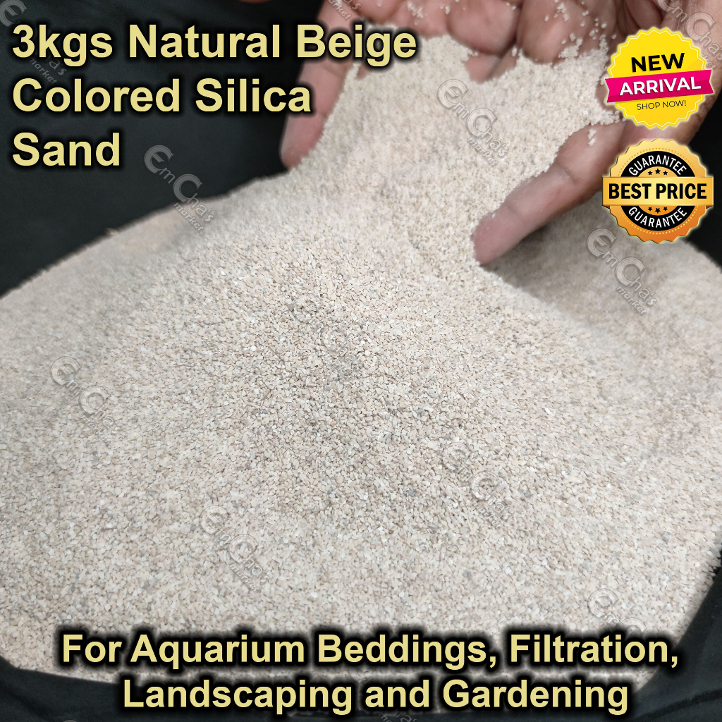 JTC 3kgs Natural Silica Sand Beige Color For Aquarium Beddings ...