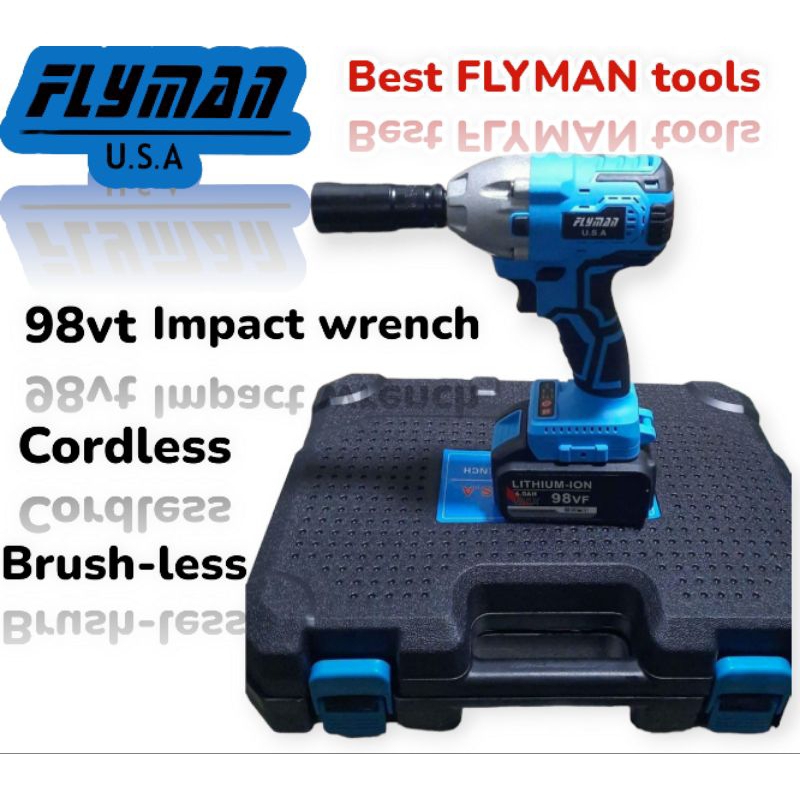 ORIGINAL FLYMAN 12PCS IMPACT WRENCH SET CORDLESS-BRUSHLESS | Shopee ...