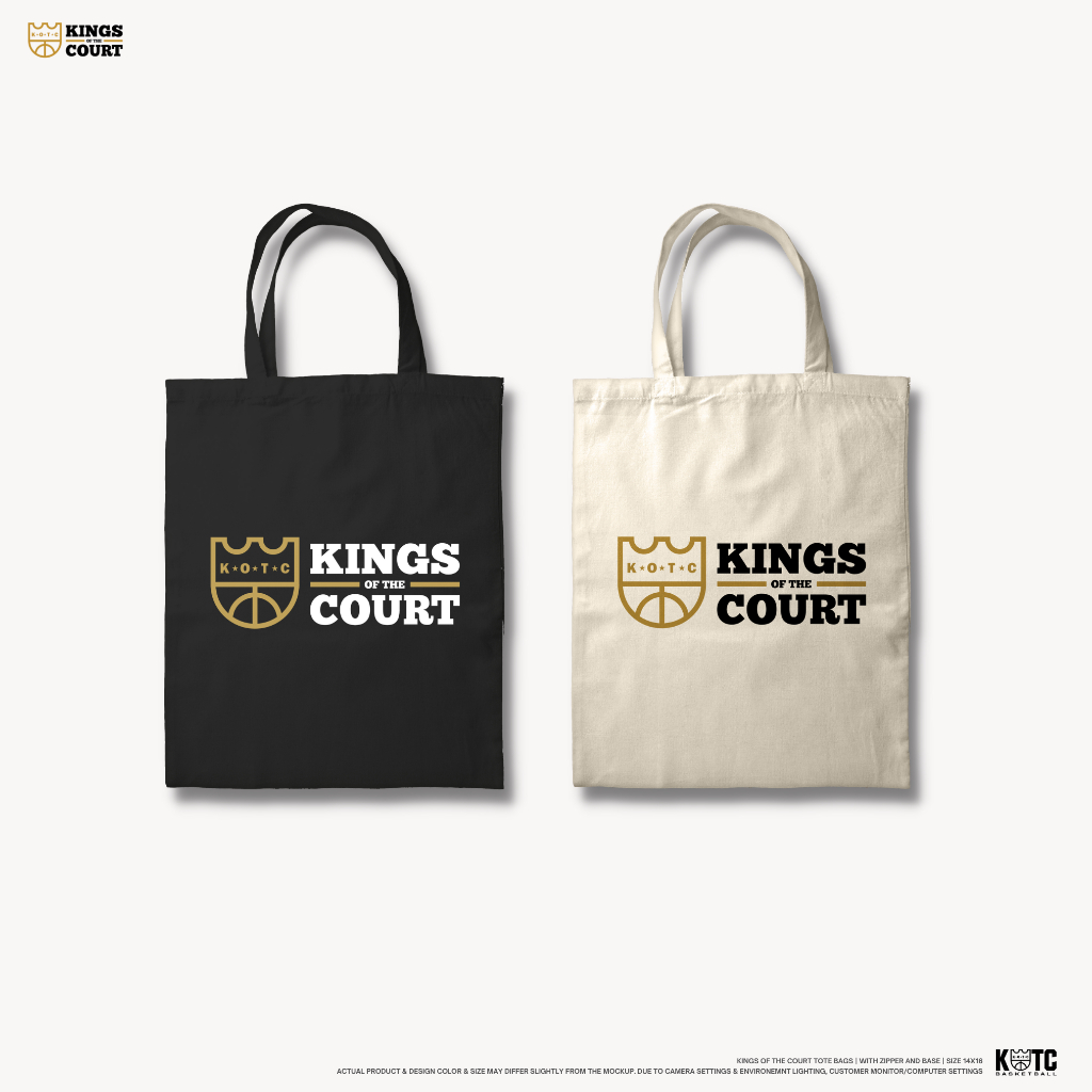 KOTC Tote Bag with Zipper 14x16 Inches Kings of the Court | Shopee ...