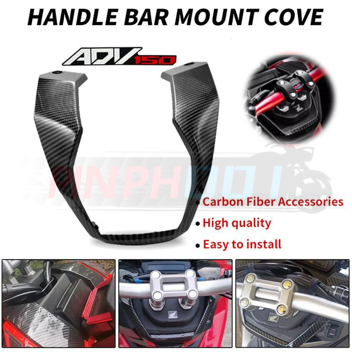 Motorcycle Honda ADV 150 Carbon Fiber Handlebar Mount Cover Handlebar ...