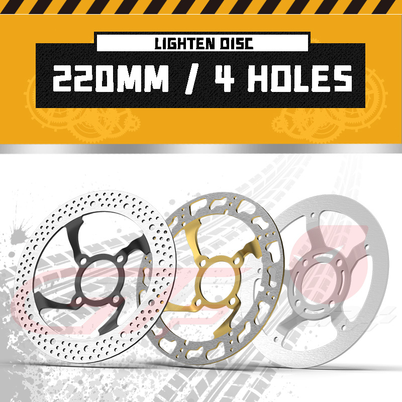 LIGHTEN DISC WAVE125 / XRM125 / RS125 / WAVE100 / SYM 220MM 4 HOLES 3 ...