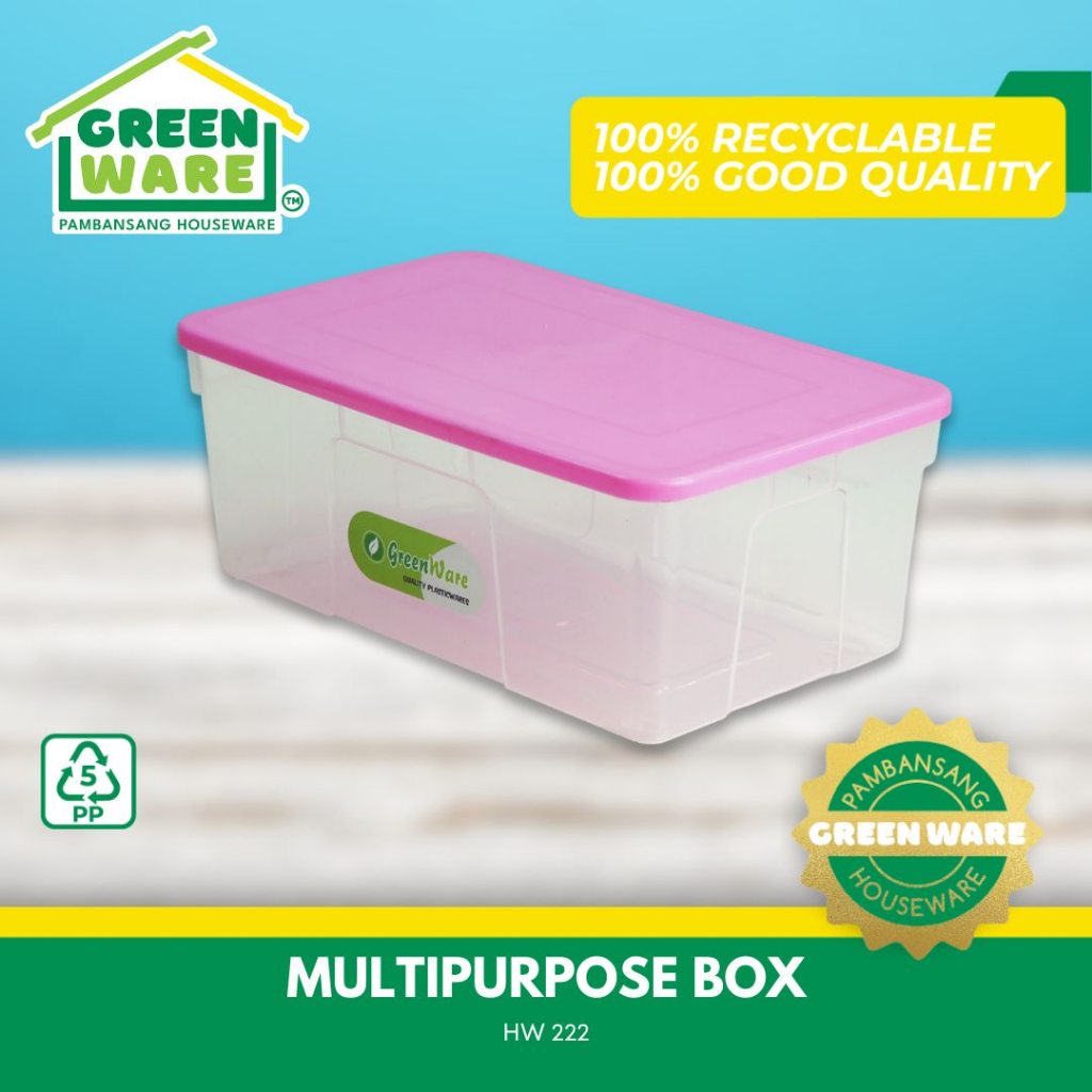 Greenware Multipurpose Storage Box Organizer HW0906 / HW-222 | Shopee ...