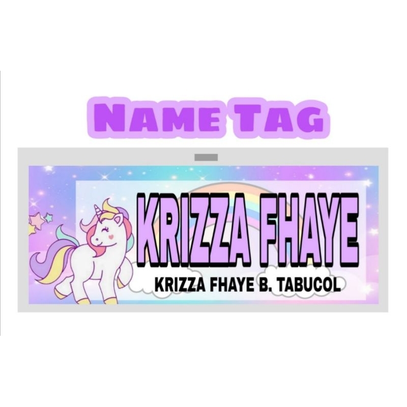 Customized Name Tag Back to back print | Shopee Philippines