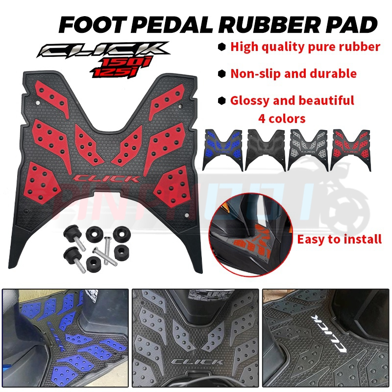 HONDA CLICK 125i /150i Footboard Rubber Matting With Bolts For CLICK V1 ...