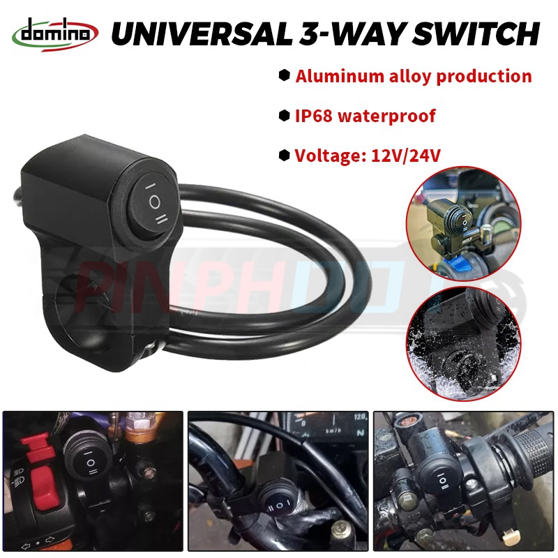 Domino Motorcycle Mini Driving Light Switch 3 Way Switch On Off On ...