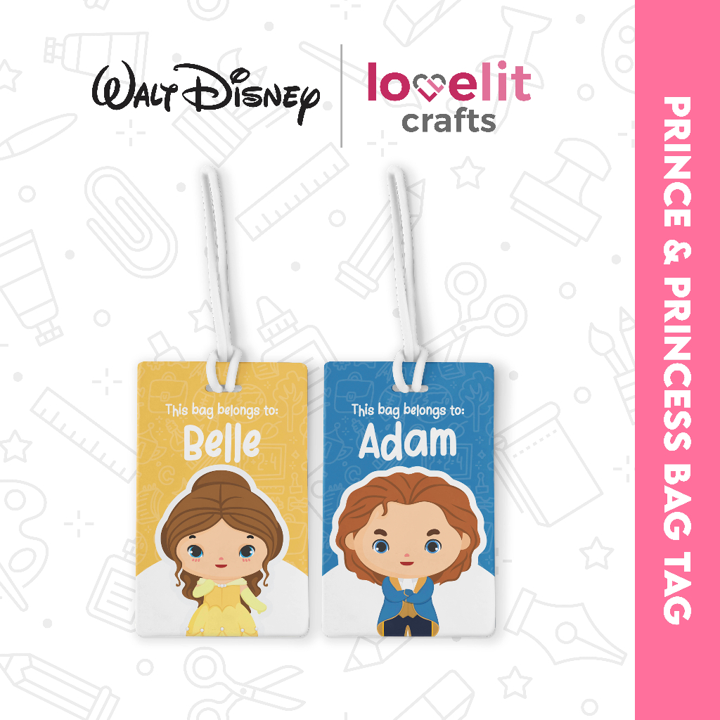 PVC Prince & Princess Personalized Kiddie School Bag Tags | High ...