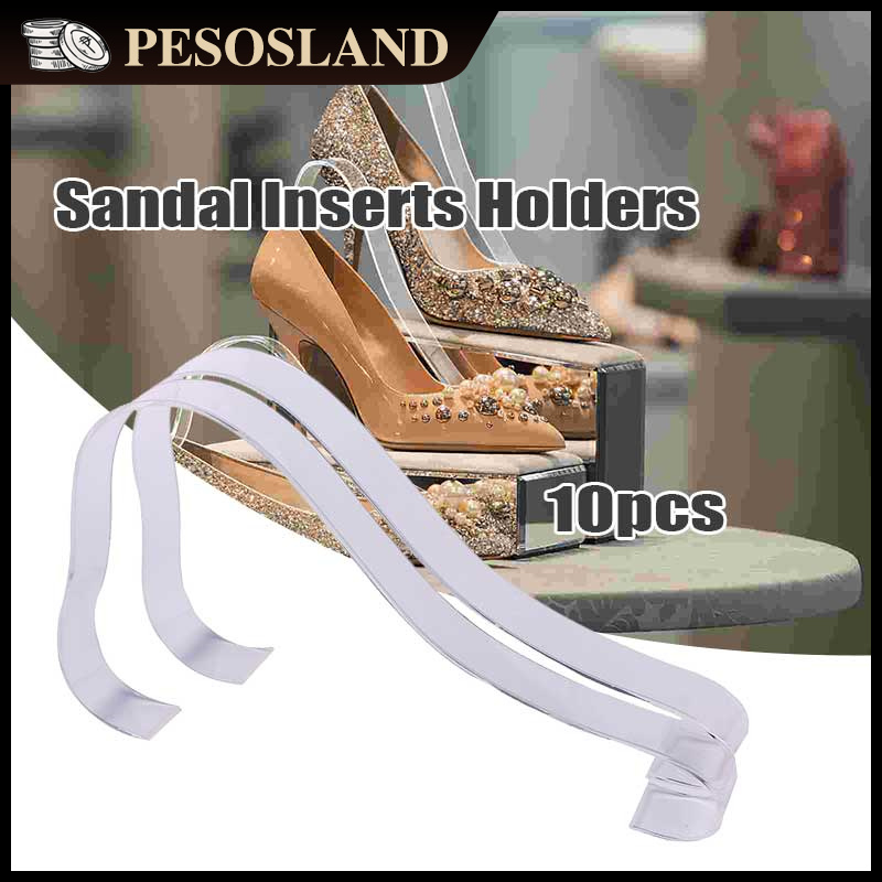 10Pcs Clear Acrylic Women Sandal Shoes Display Stand Inserts Holder ...