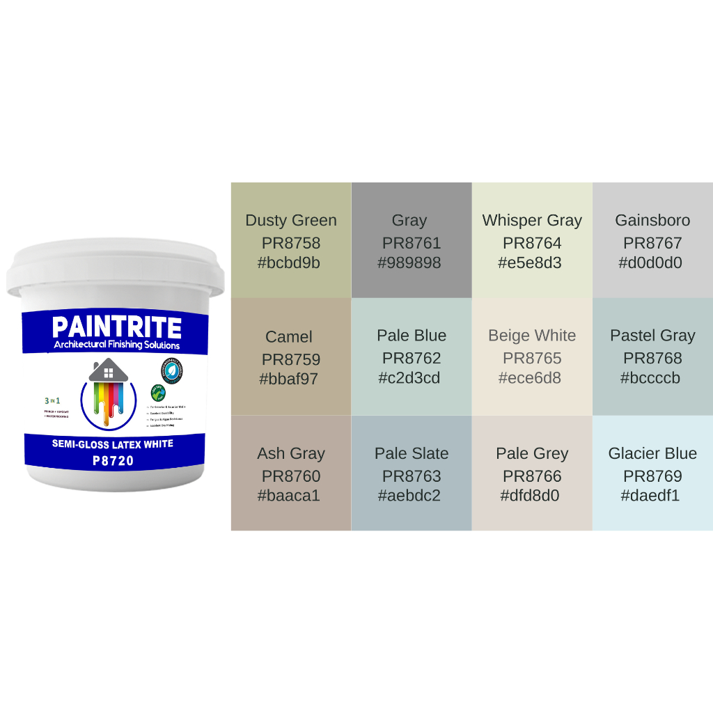 Paintrite Elastomeric Paints 4L Color Palette #6 | Shopee Philippines
