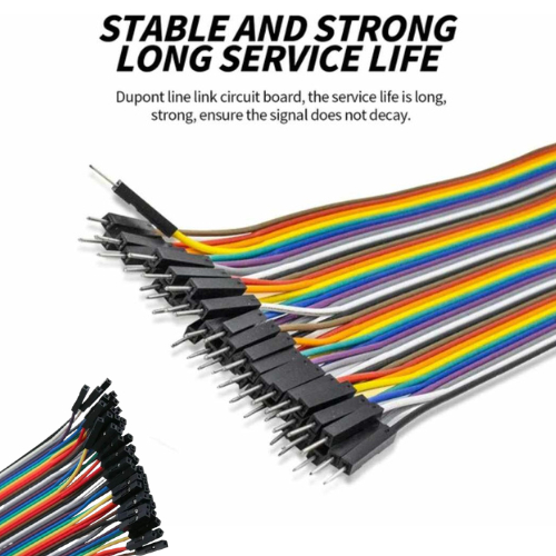 Multicolored Breadboard Dupont Jumper Wires 40PIN Female-Male JUMPER ...