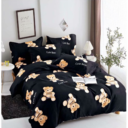 BP 3in1 Korean Cotton GarterizedBedsheet Set Teddy Bear Design | Shopee Philippines