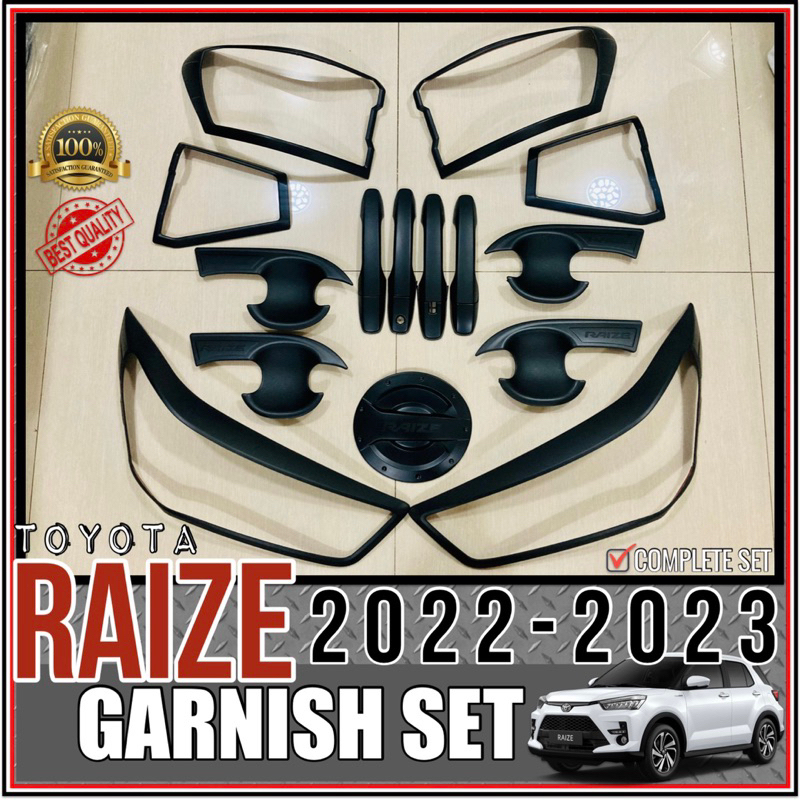 TOYOTA RAIZE 2022-2023 GARNISH SET (toyota raize accessories) | Shopee ...