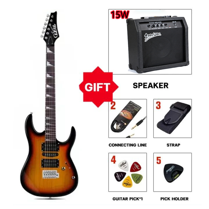 KAWES Double Rocker Electric Guitar Professional Metal Electric Guitar ...