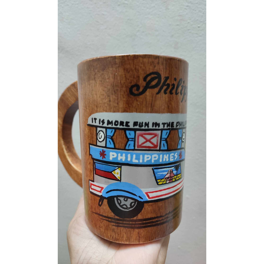 Wooden Mug Hand Painted Philippine Made Collectible Philippines ...