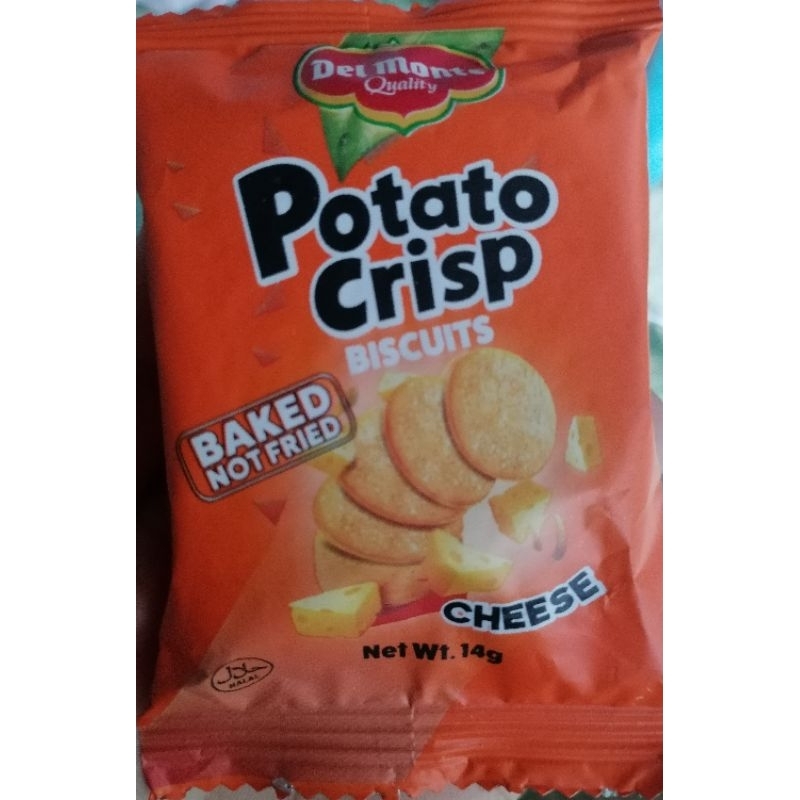 Del monte potato crisp biscuit cheese baked not fried 14g | Shopee ...