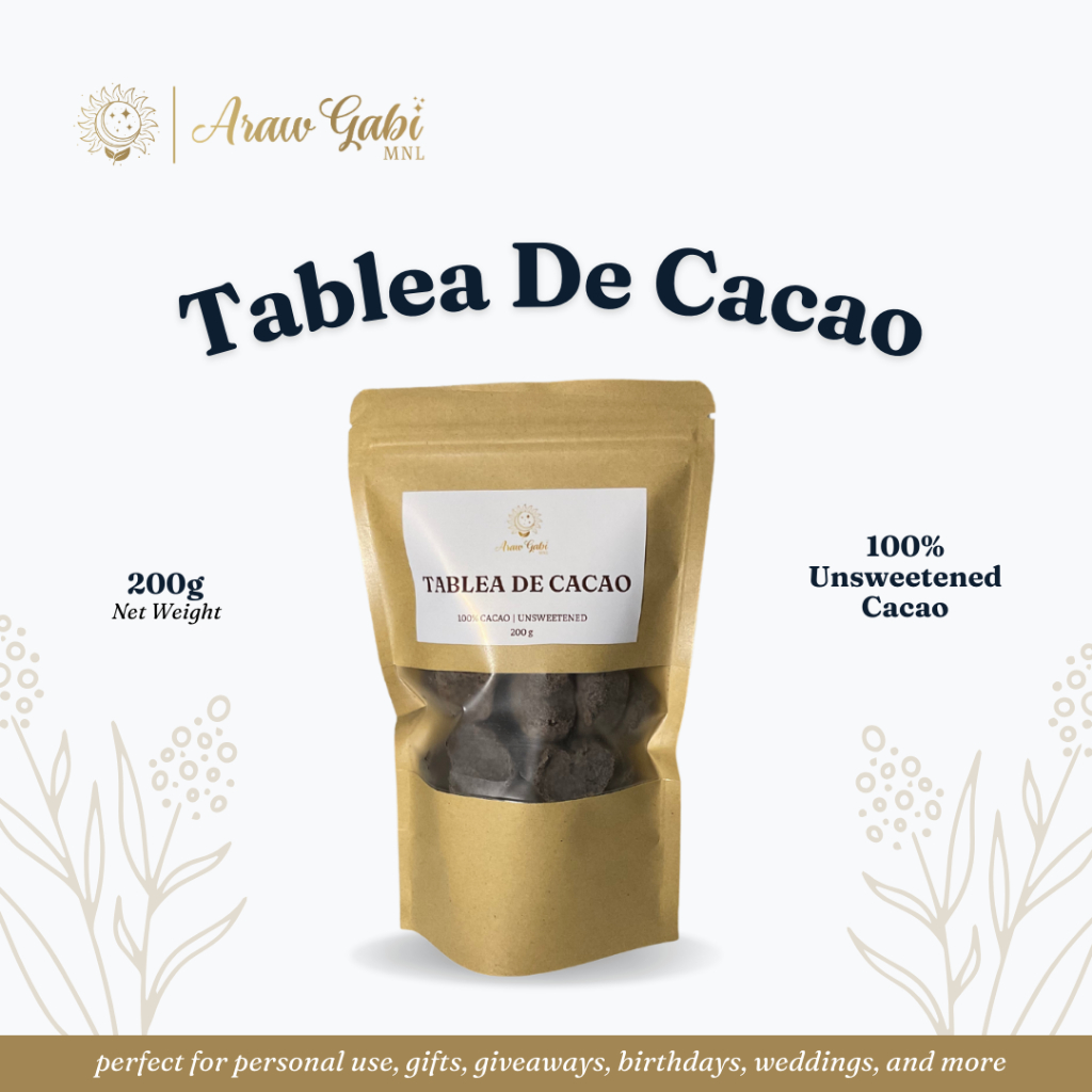Tablea De Cacao In Brown Kraft Pouch, Locally Sourced From Davao (Pure ...