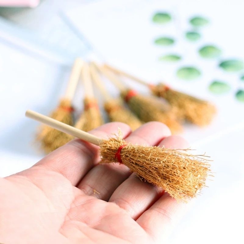 1pc Mini Broom Fairy Garden Dollhouse Landscape Model Diorama | Shopee ...
