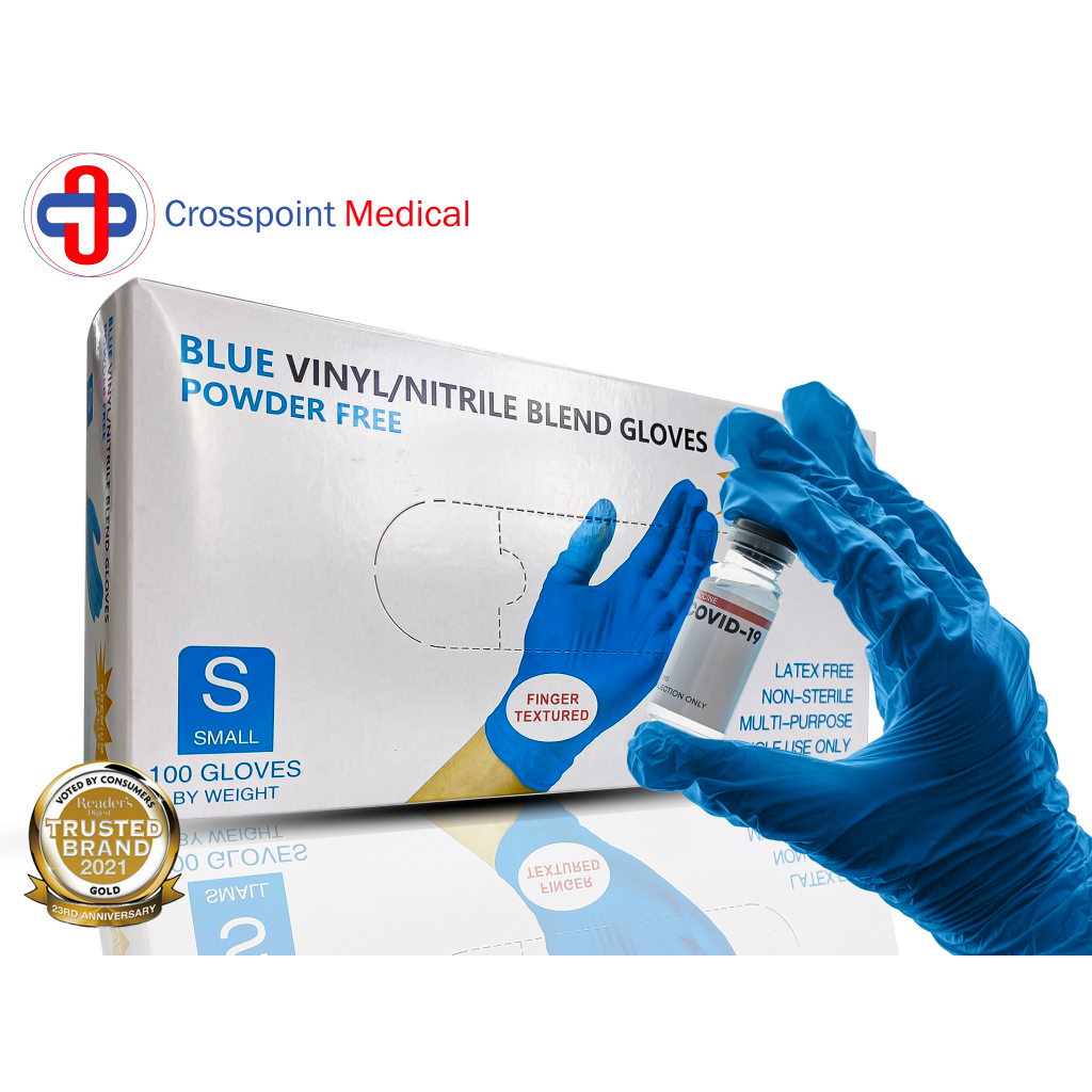 Crosspoint Vinyl / Nitrile Blend Food Glove 100pcs / box | Shopee Philippines