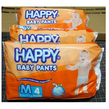 Happy Baby Pants Diaper Medium (4pcs x 3packs) | Shopee Philippines