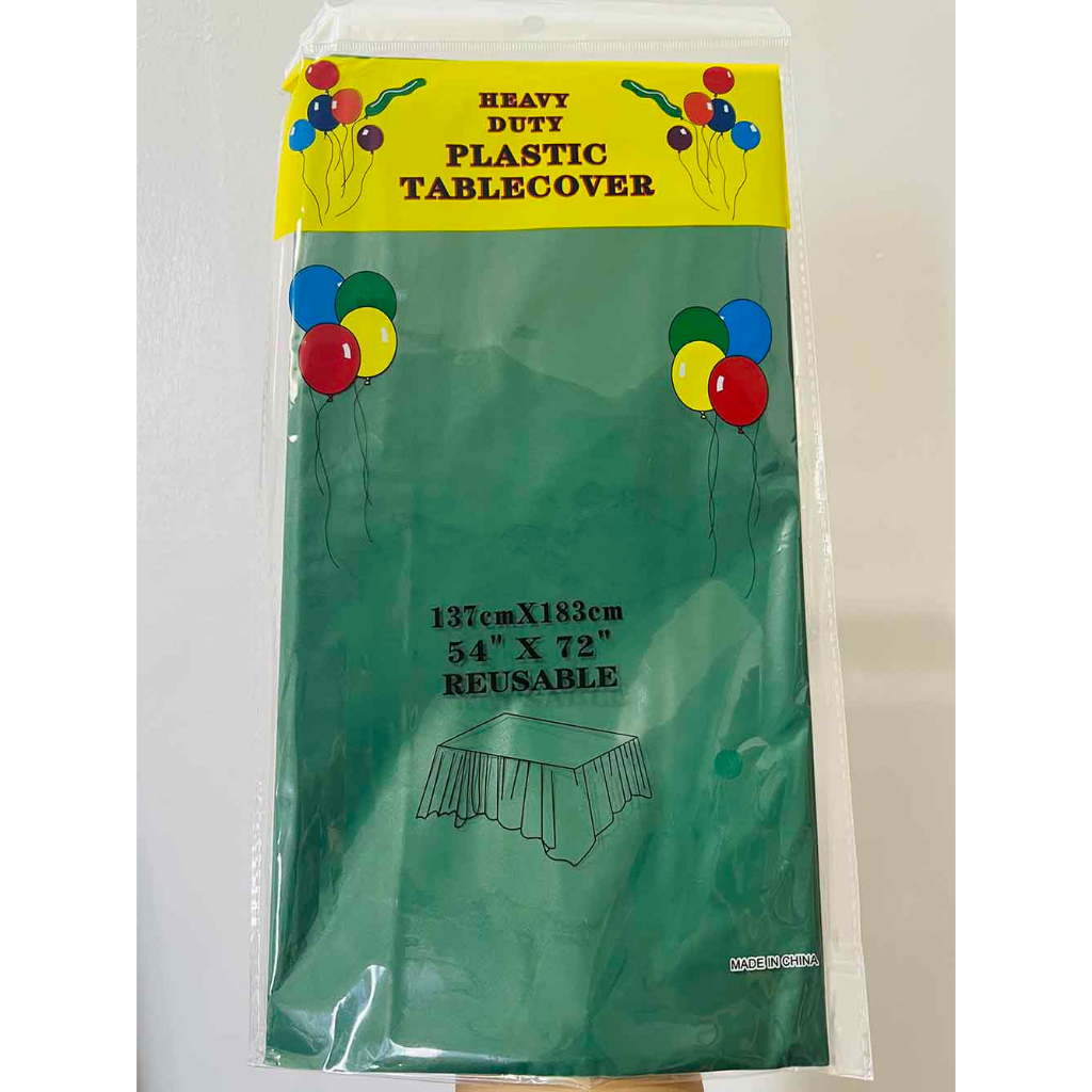 Agar.shop 6 Seater Plain Plastic Table Cover Waterproof Rectangular Disposable Party Decoration ...